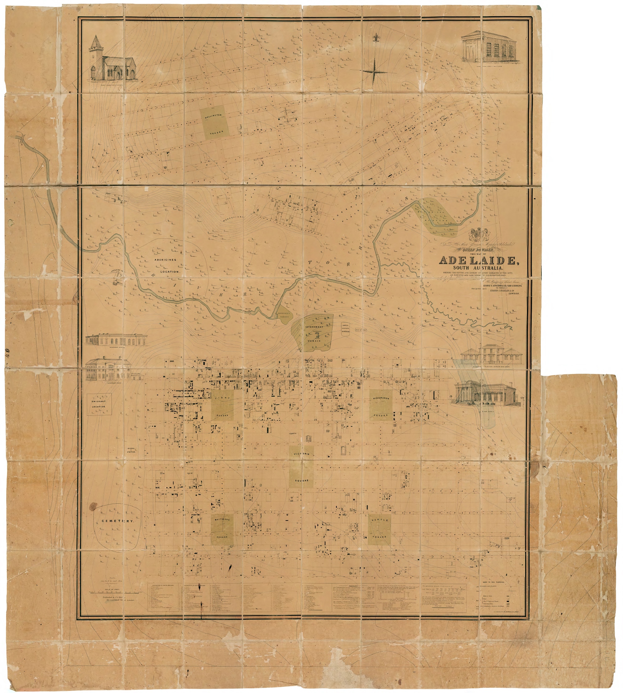 Map: City of Adelaide by George S. Kingston and Edward Stephens (with ...