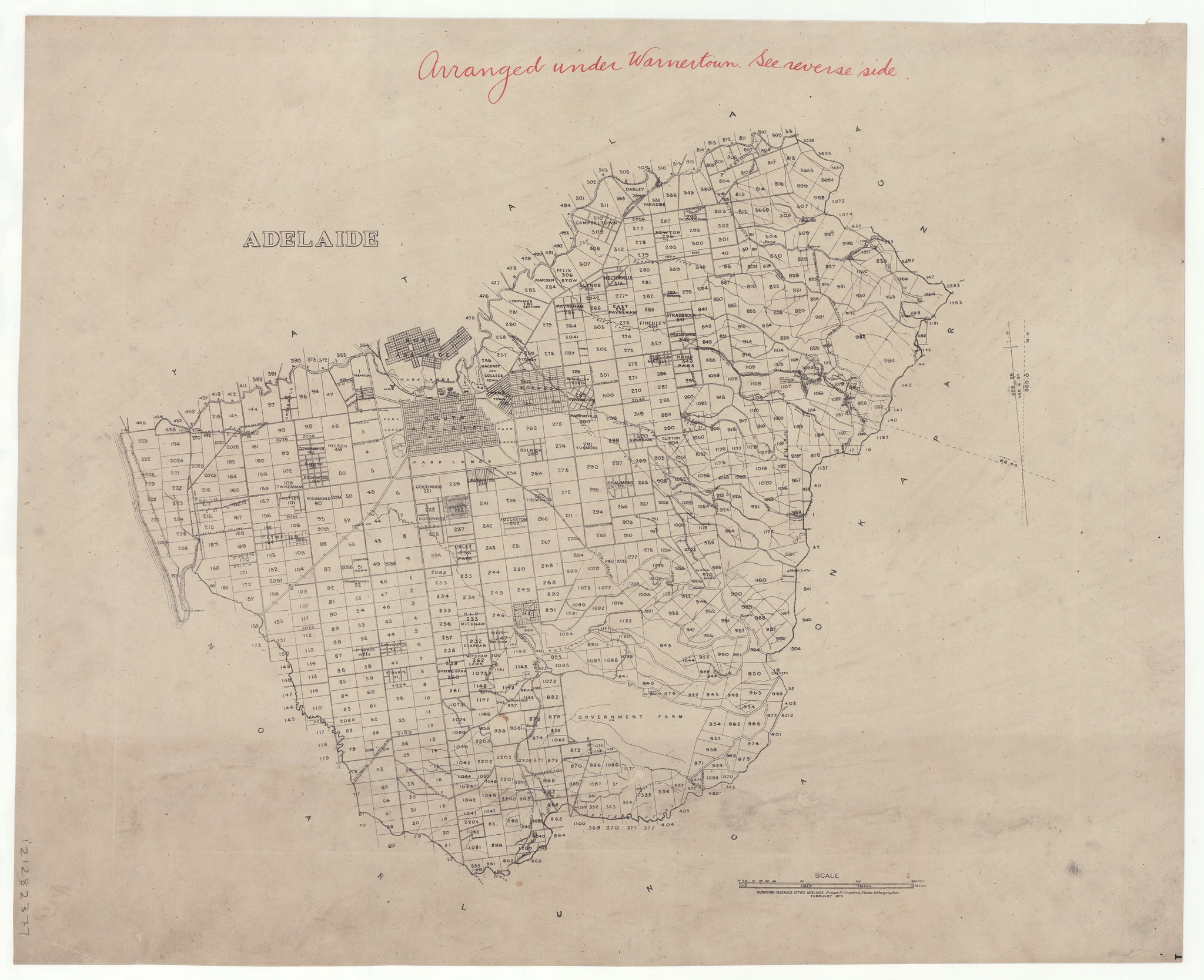 Hundred of Adelaide, 1873 | Historical maps of Adelaide