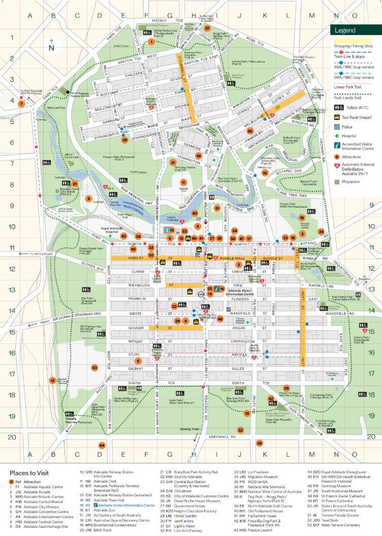 Adelaide Australia Map