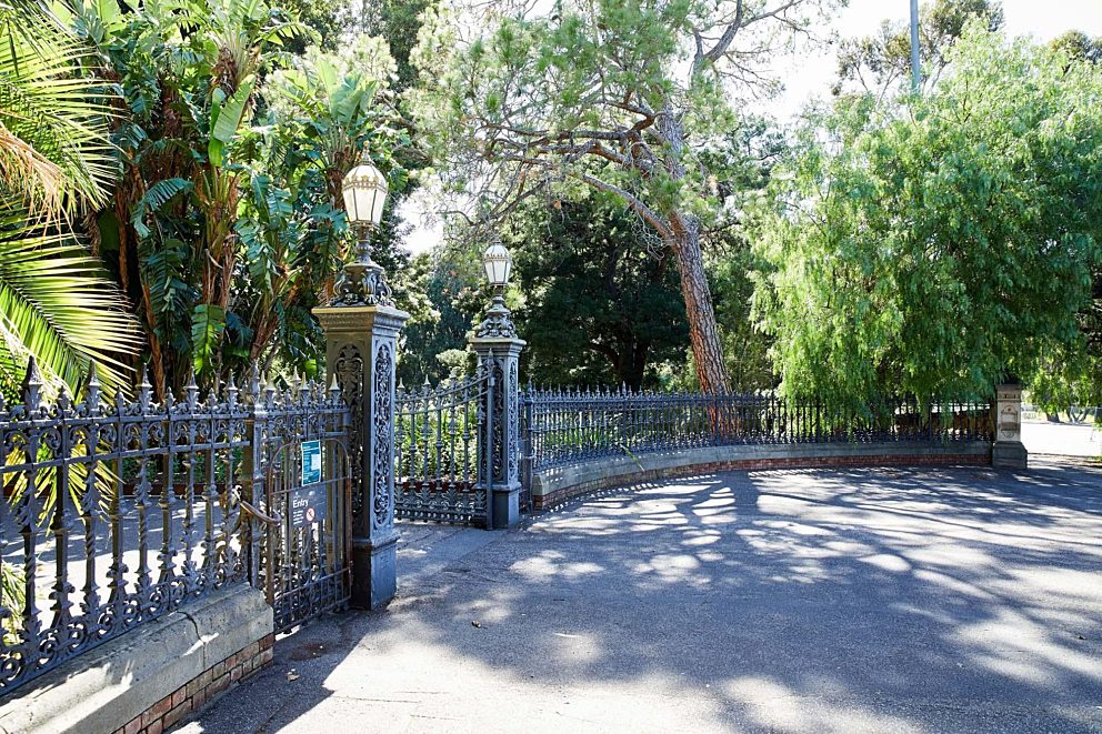 Main Entrance Gates to Adelaide Botanic Garden - North Terrace ADELAIDE ...