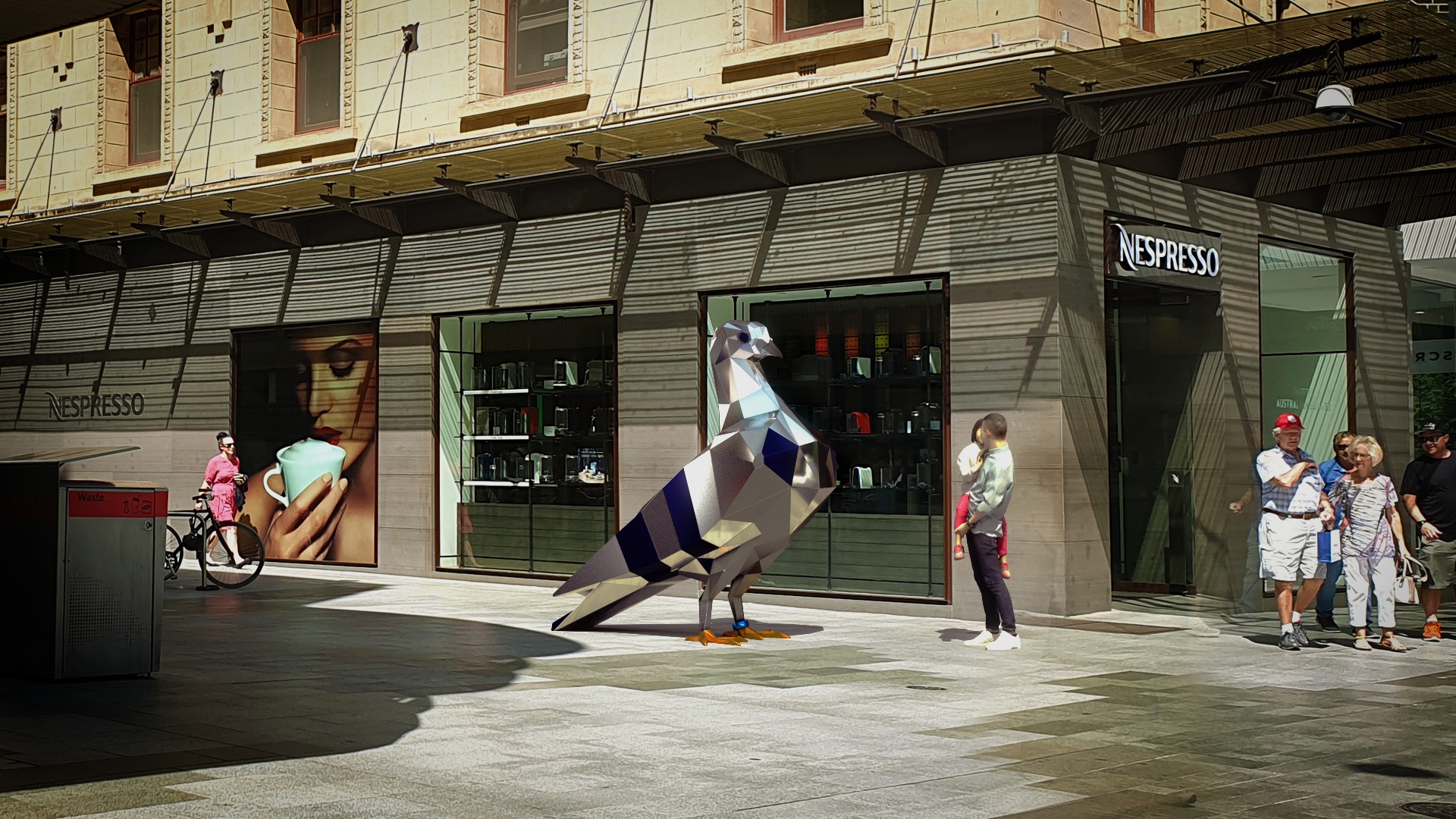 A Dazzling Pigeon Has Landed in Gawler Place | City of Adelaide