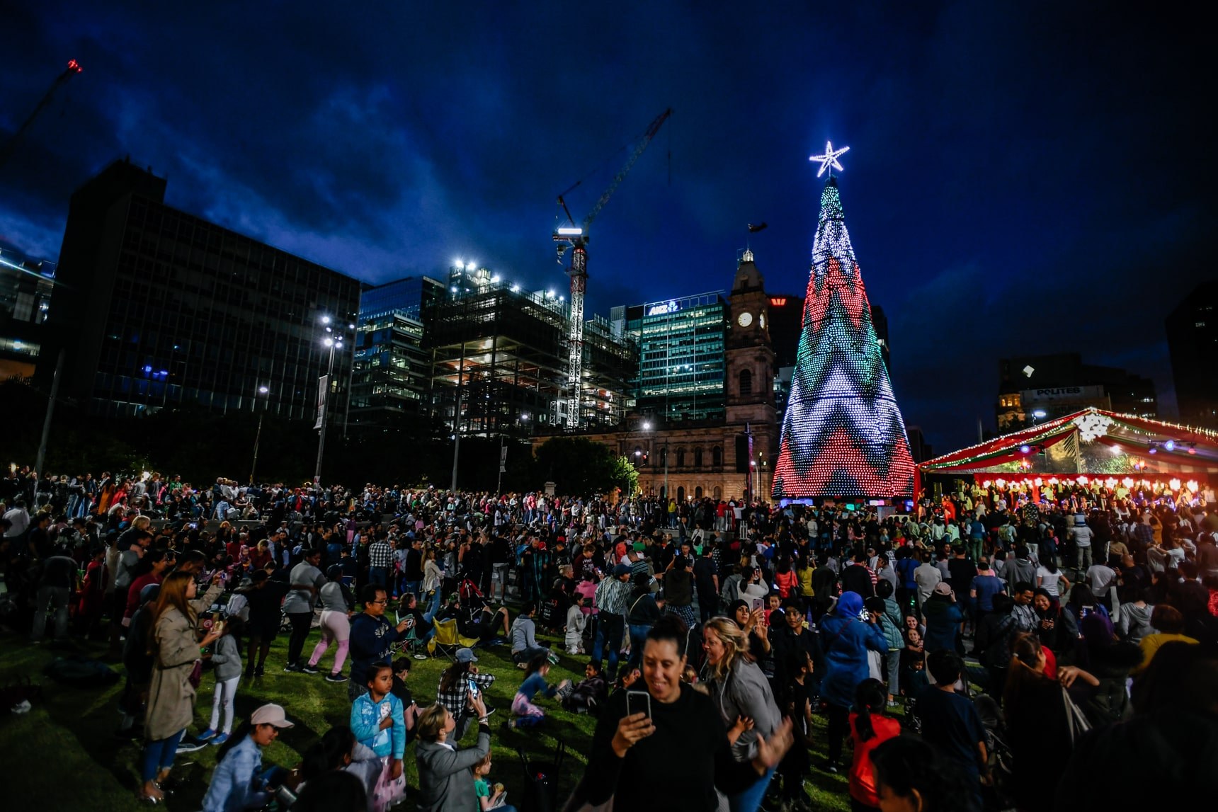 Giant Christmas tree ready to light up the City of… | City of Adelaide