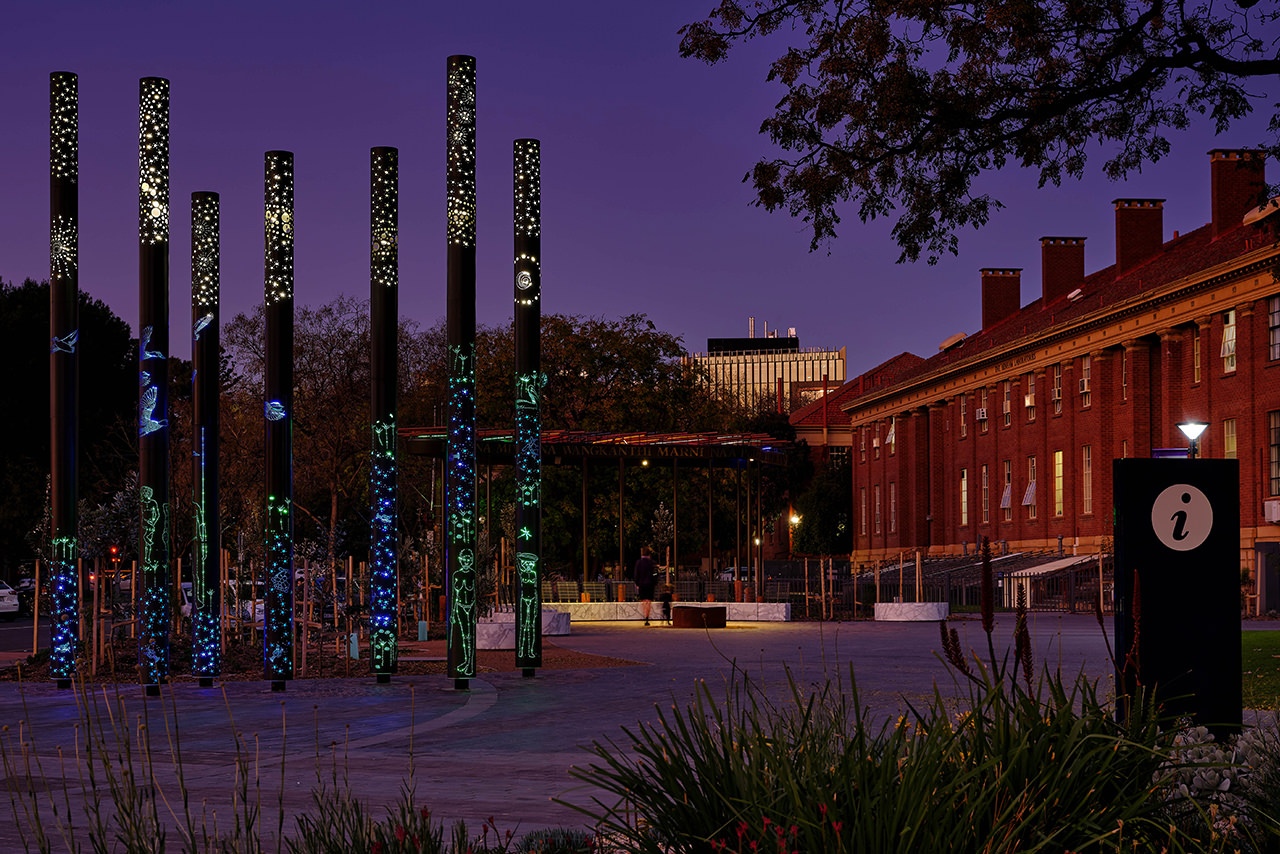 Wangu Poles | Art in Adelaide